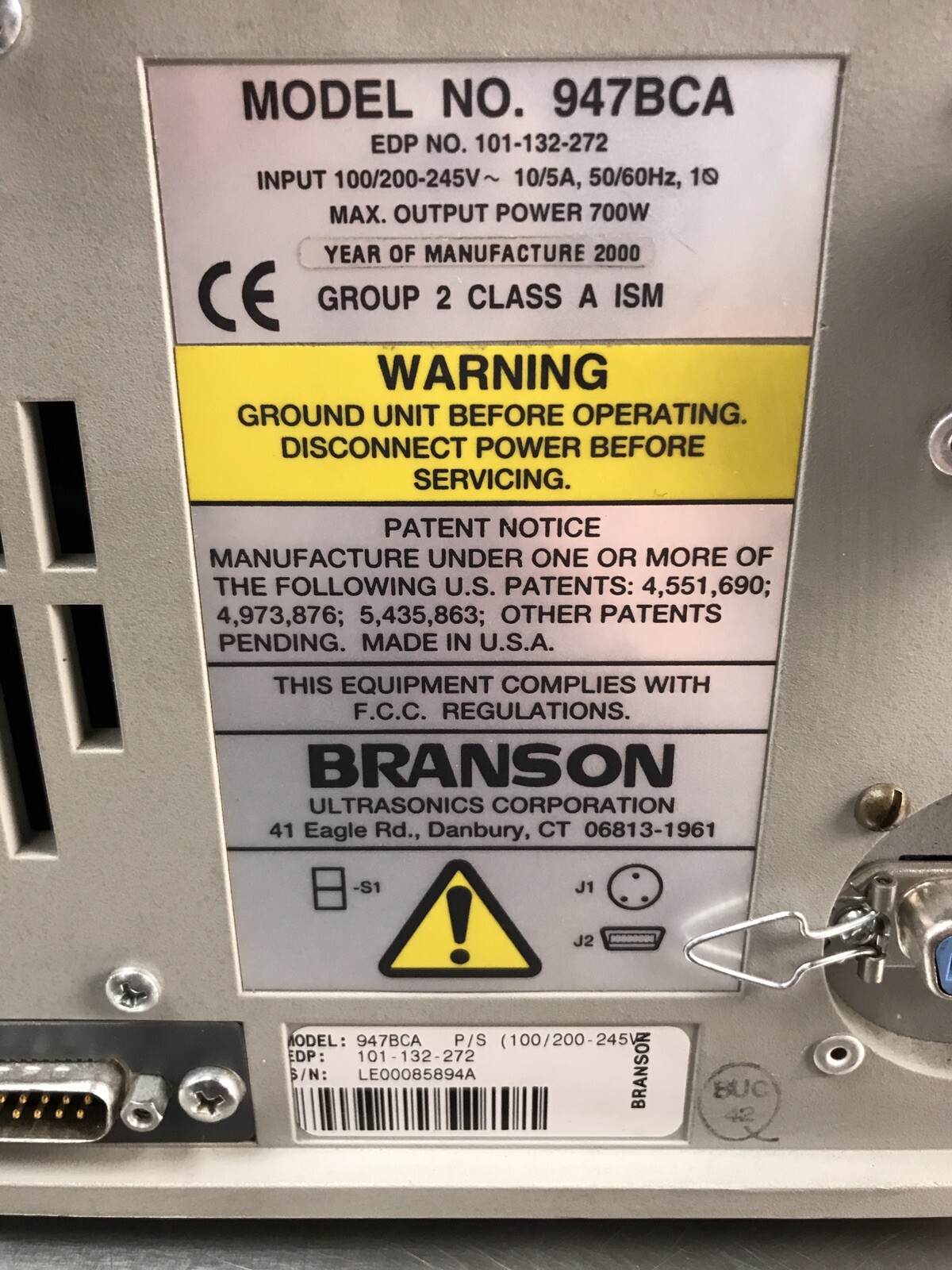 AMTECH Branson 900B 947BCA Ultrasonic Metal Welding Power Supply | eBay