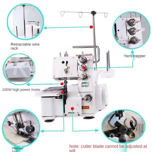 300W For All Electric Overlock Sewing Machine Overcas Sewing Machine ...