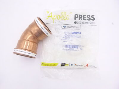 Apollo Press 2-1/2" 45° Elbow Fitting Copper | eBay
