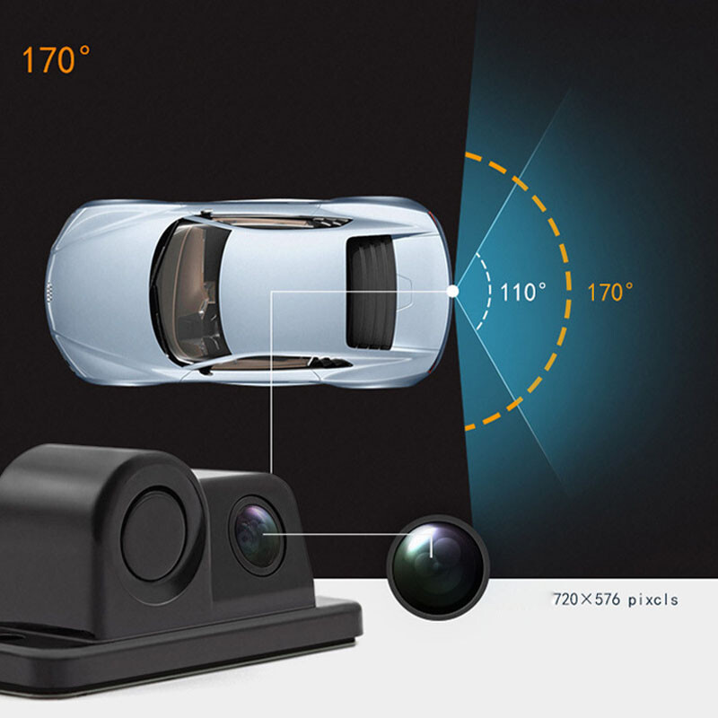 Car Parking Reversing Sensor Radar Rear View Backup Night Vision Camera ...