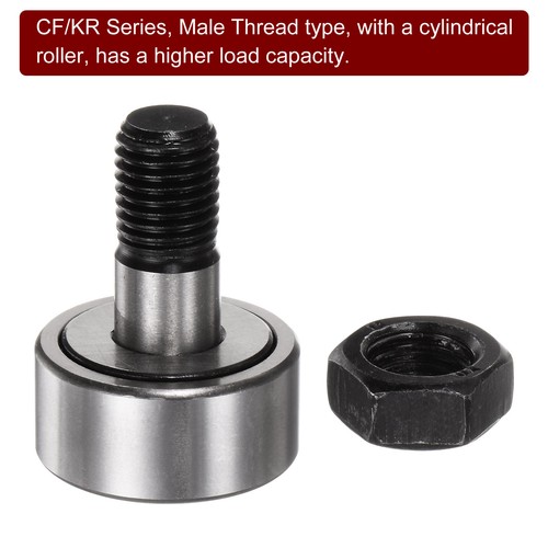 4pcs CF12 Cam Follower KR30 Needle Roller Bearing M12x1.5mm Male Thread ...