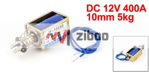 Spring Loaded Push-Pull Open Frame Solenoid Electromagnet 10 mm 5kg ...