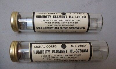 2 Vtg NOS US Army Siganl Corps Humidity Element ML-379/AM 1949 yr ...