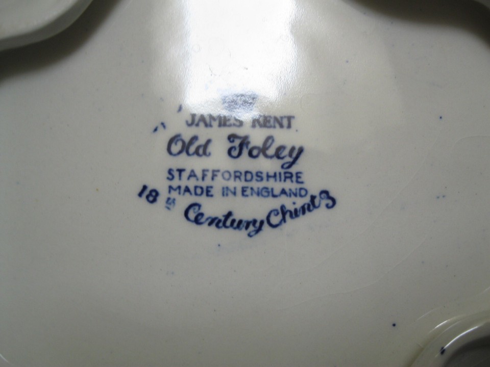 James Kent Old Foley Staffordshire 18th Century Chintz/3 Serving Bowl ...