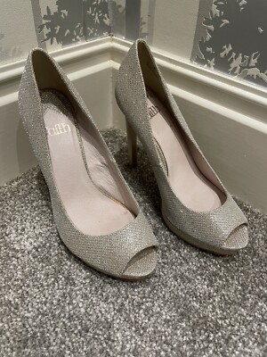 Ladies Faith Stiletto Peep Toe Heels Size 6 Excellent Conditon Worn ...