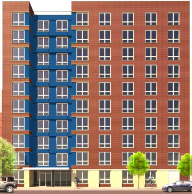 N Scale Building Background Flat / Front 2D, "Apartment Bldg 04-2 ...