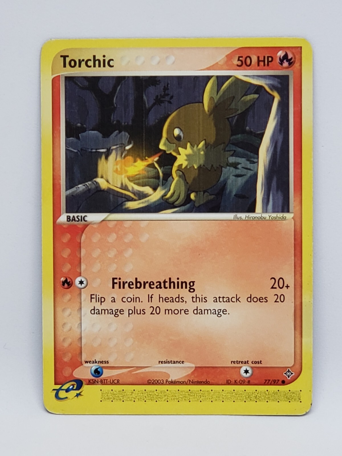Torchic 77/97 EX Dragon 2003 ereader Nintendo Pokemon Card SMALL CREASE ...