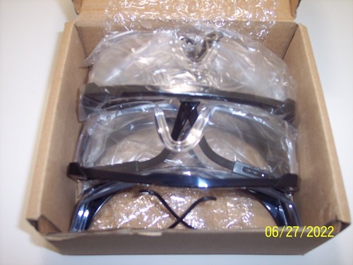 5 Prs black safety goggles protective clear fogproof adjustable ...