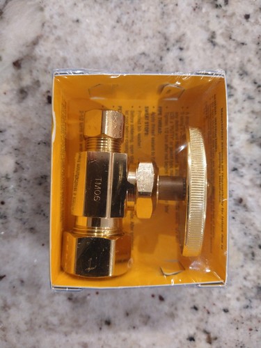 Brasscraft Multi-Turn Straight Stop Valve Polished Brass 1/2 X 3/8 ...