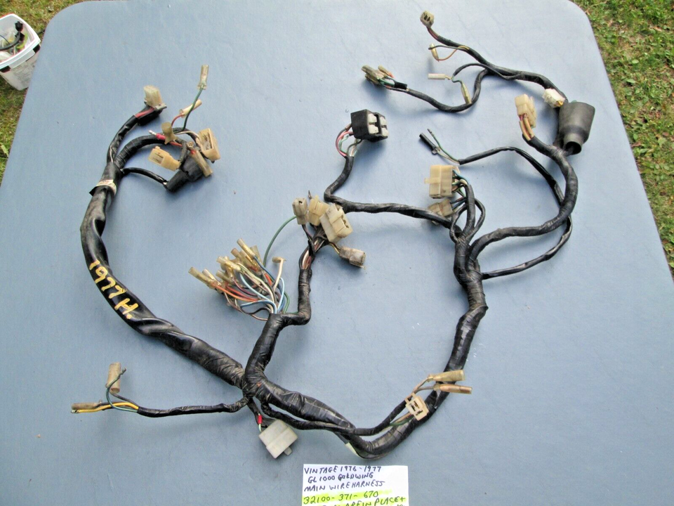 VINTAGE 1976 - 1977 GL1000 GOLDWING 32100-371-670 MAIN WIRE HARNESS ...