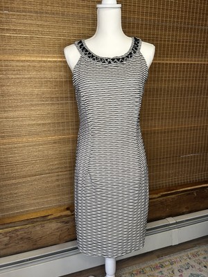 Metaphor Dress Black Ivory Size 8 C5 | eBay