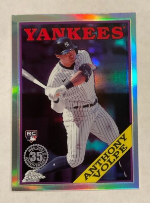 2023 Topps Chrome Update Anthony Volpe RC Rookie 1988 Refractor Yankees ...