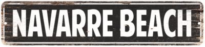 Navarre Beach Vintage Look Personalized Metal Sign Chic 4x18 ...