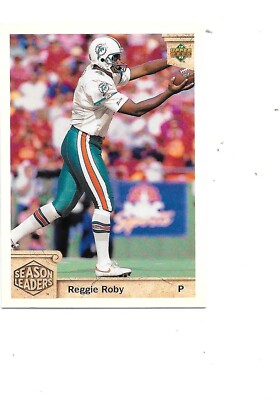 Reggie Roby 1992 Season Leaders Upper Deck Football Card #310 | eBay