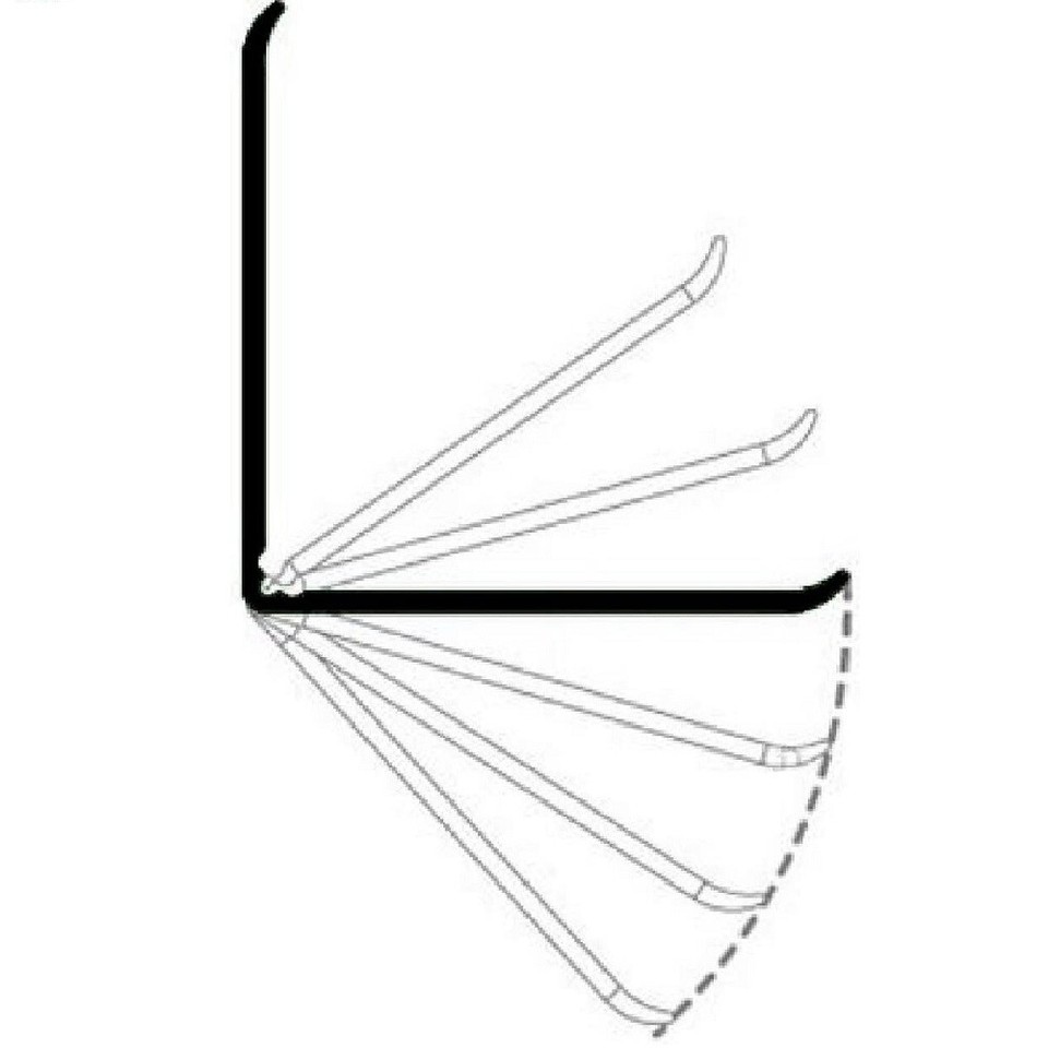 Flexible Angle Plastic Corner Trim Adjustable Edging Beading 35mm x ...