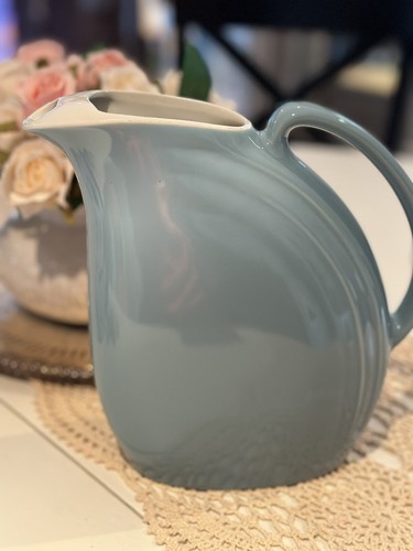 Pitcher Art Deco 1950s Blue Hall China Co's Nora Pattern 9" tall ...