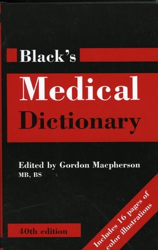 BLACK'S MEDICAL DICTIONARY By Gordon Macpherson - Hardcover **Mint ...