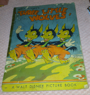 1937 Walt Disney THREE LITTLE WOLVES Booklet - 16 Pages, Large | eBay