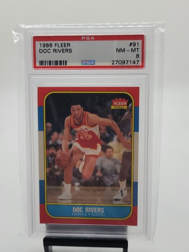 1986 Fleer Basketball Set Break Doc Rivers Rookie Card #91 PSA 8 | eBay