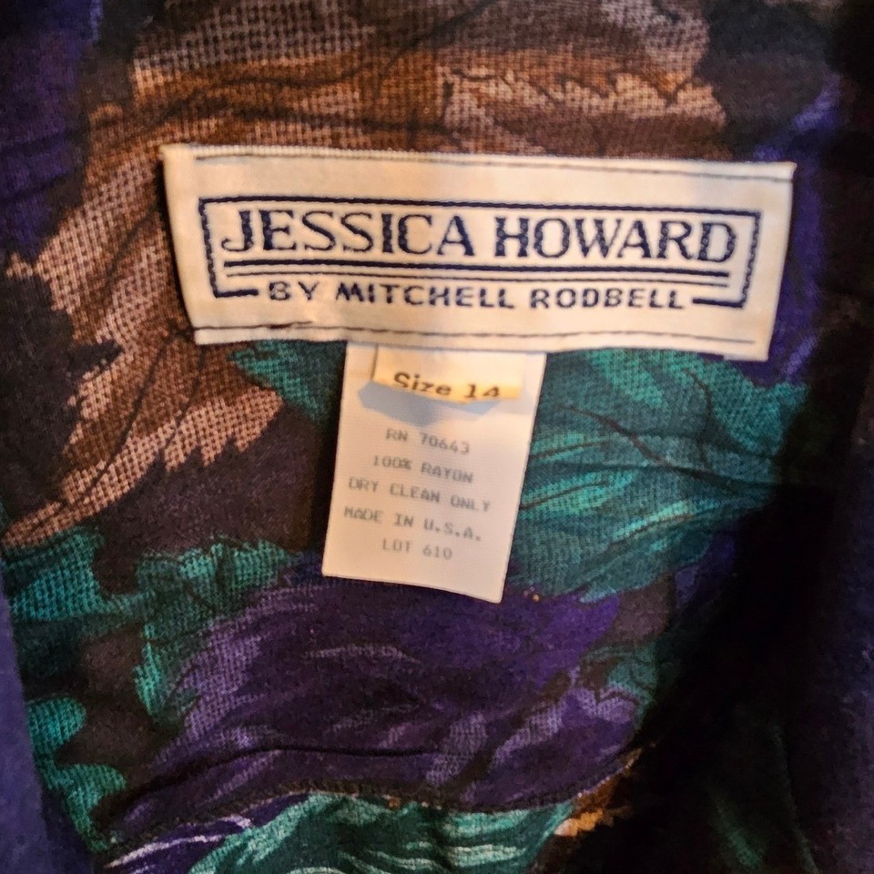 Jessica Vintage Wrap Dress Size 14 Floral Belted Long Sleeve Y2K 80's 90's | eBay UK