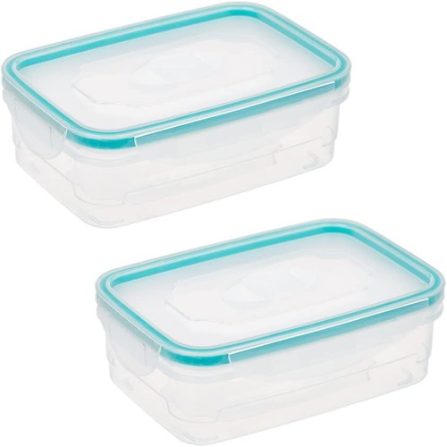 Invero Set of 6 Food Storage Clip Lock Container 450ml with Steam Vent ...