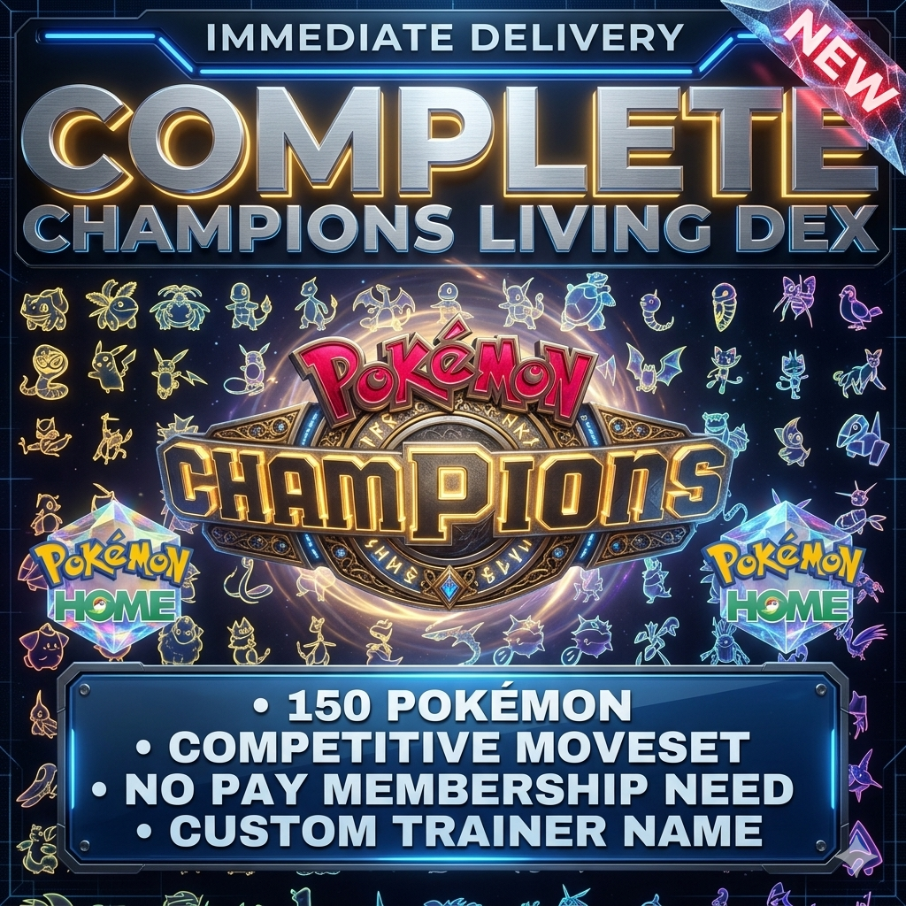 Pokémon CHAMPIONS Complete Bundle HOME Competitive IV Pokedex Shiny ...