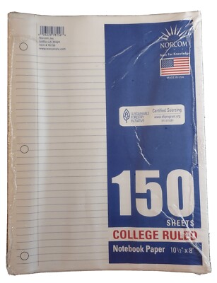 150 Sheet College Ruled Notebook Paper | eBay