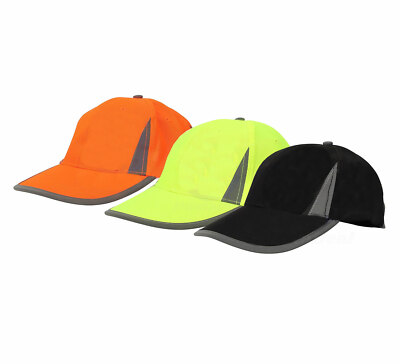 Hi Viz Neon Reflective Baseball Cap High Visibility Yellow Orange Black ...