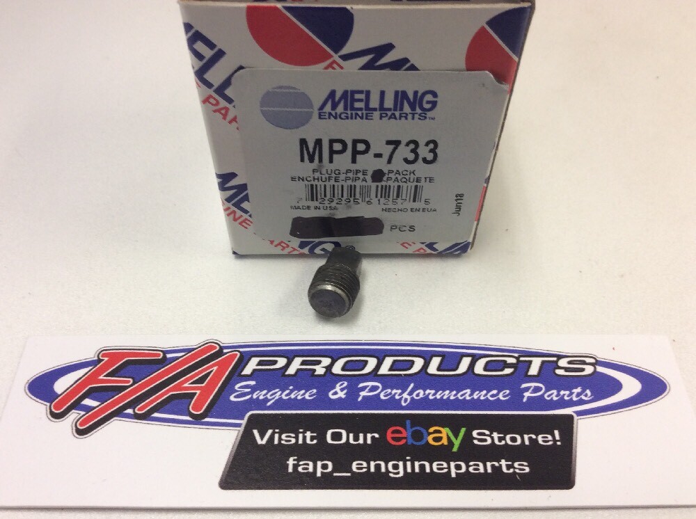 Melling MPP-733 1/8" Pipe X .340" Long 1/4" Square Drive Pipe Plugs ...