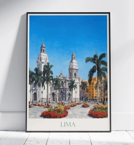 Lima Travel Print ~ Travel Poster Wall Art Home Decor Peru Personalized ...