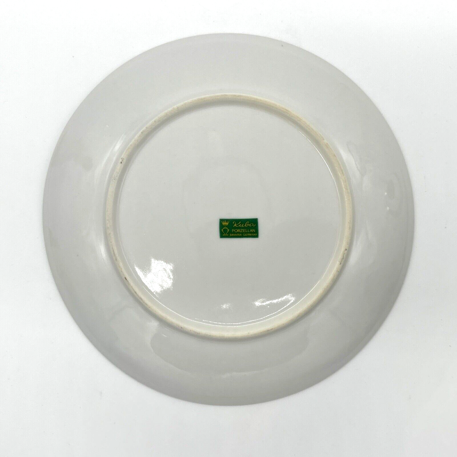 Vintage Kuba Porcelain Porzellan Rabbits Decorative Plate Green Rim 7.5 ...