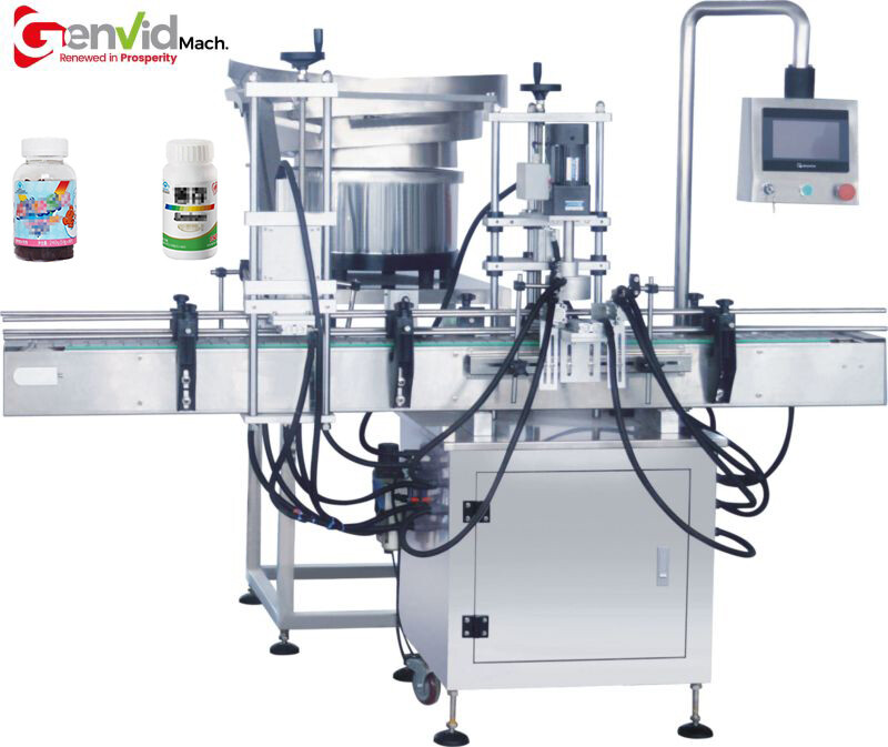 Automatic Round Bottle Capping Machine to Tighten Detergent Cleaner ...