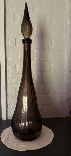 Guildcraft Smokey Empoli Glass Decanter Genie Bottle Italy | eBay