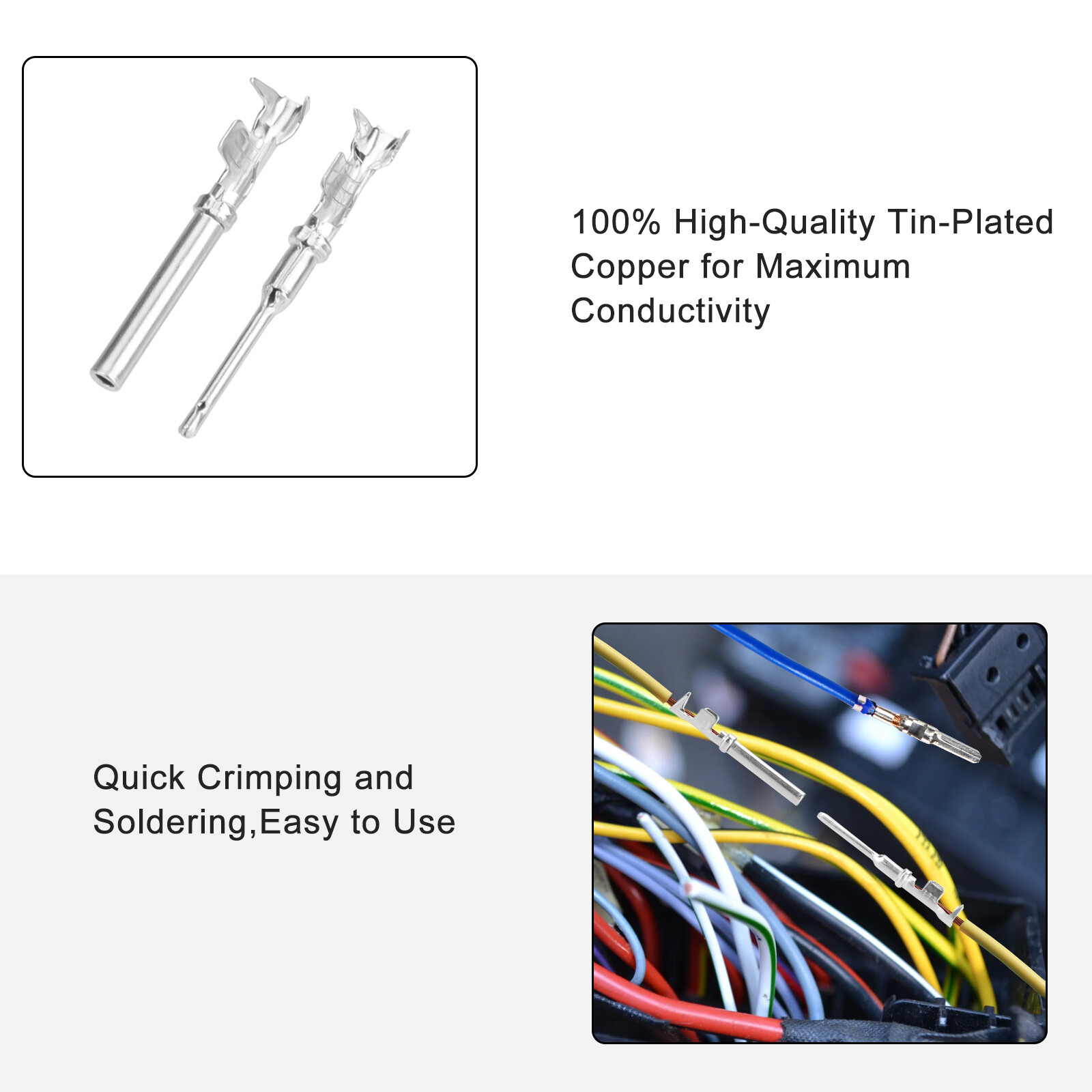 290Pcs Car Electrical Wire Terminal Pins Kit 1/1.5/1.8/2.2/2.8/3.5mm ...