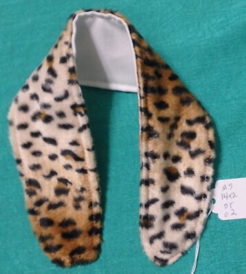 Animal Print FauxFur Stole Cream Cotton Lining 14