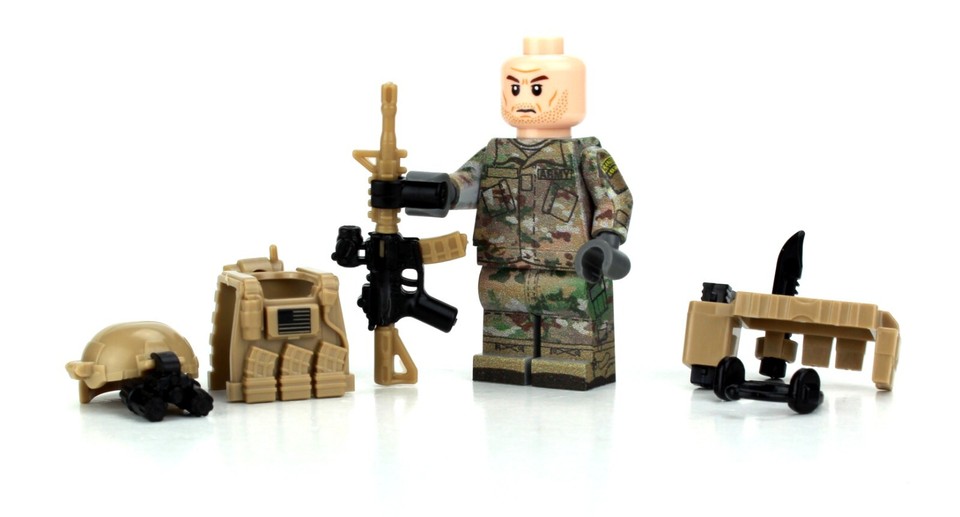 Battle Brick US Army Ranger OCP SF Soldier made with real LEGO® minifig ...