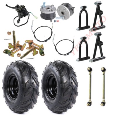 4 Wheeler Front Suspension Shock Swing Arm 145/70-6'' Tire Drum Brake ...
