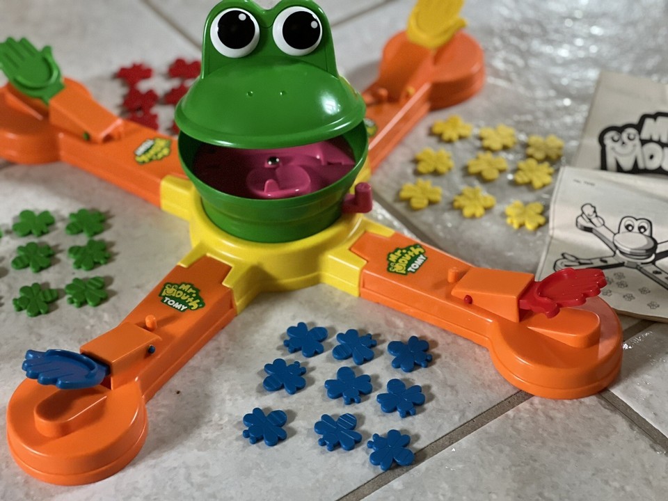 Vintage Board Game Mr. Mouth Milton Bradley 1987 Feed The Frog Animated ...