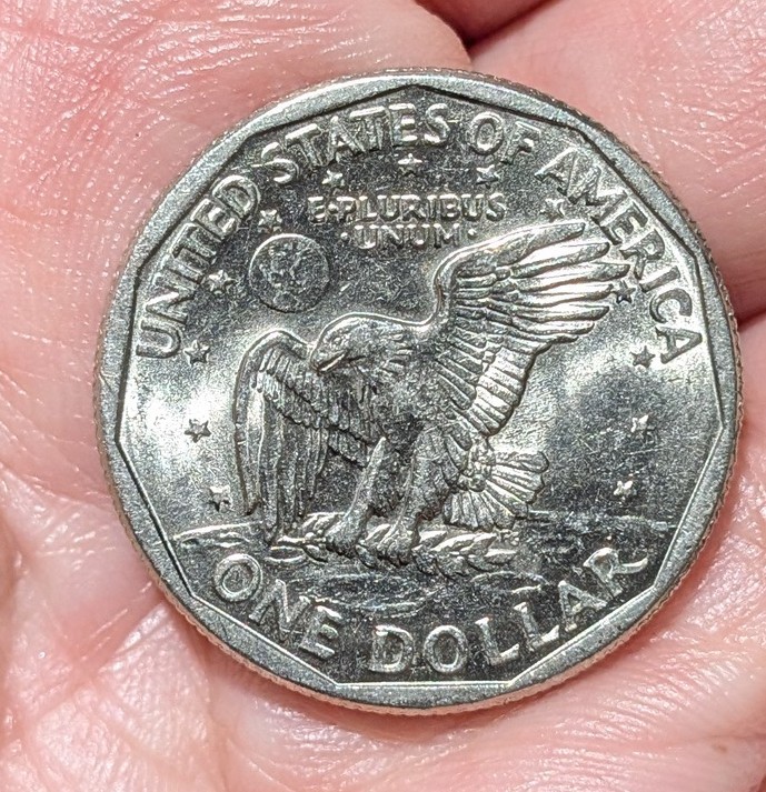 1979 D Susan B Anthony Wide Rim $ Coin Filled D Dot, E Pluribus Dot ...