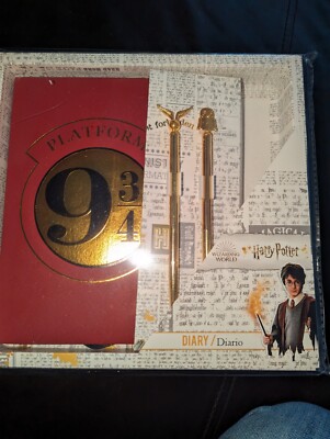 Harry Potter Diary Stationery Set Journal Gold Pens Owl New Boxed | eBay UK