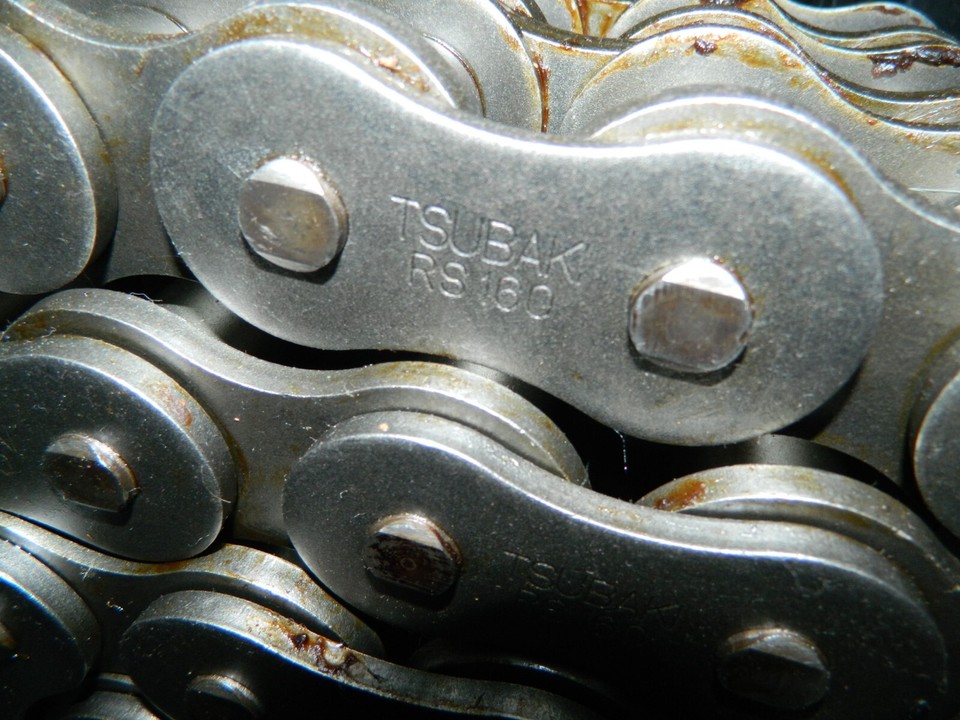 TSUBAKI RS160-3 Roller Chain 160 Pitch Triple Strand Riveted 10' W/Link ...