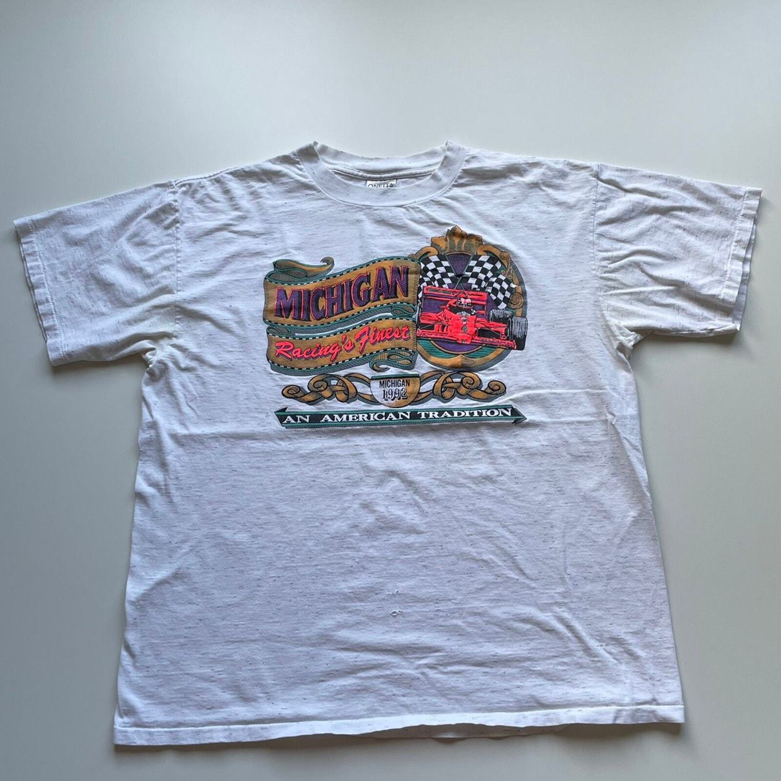 Vintage 1992 Michigan Formula 1 Racing Graphic T Shir… - Gem