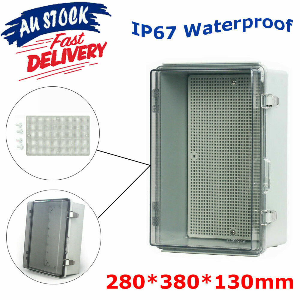 Hinged Lid IP67 Waterproof ABS Enclosure Junction Box Electrical ...