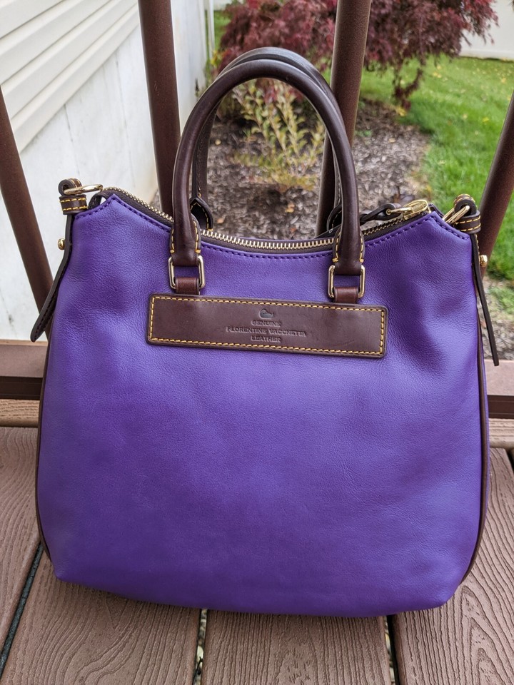 Dooney & Bourke Plum Purple 💜 Dillen Leather Teardrop Hobo | eBay