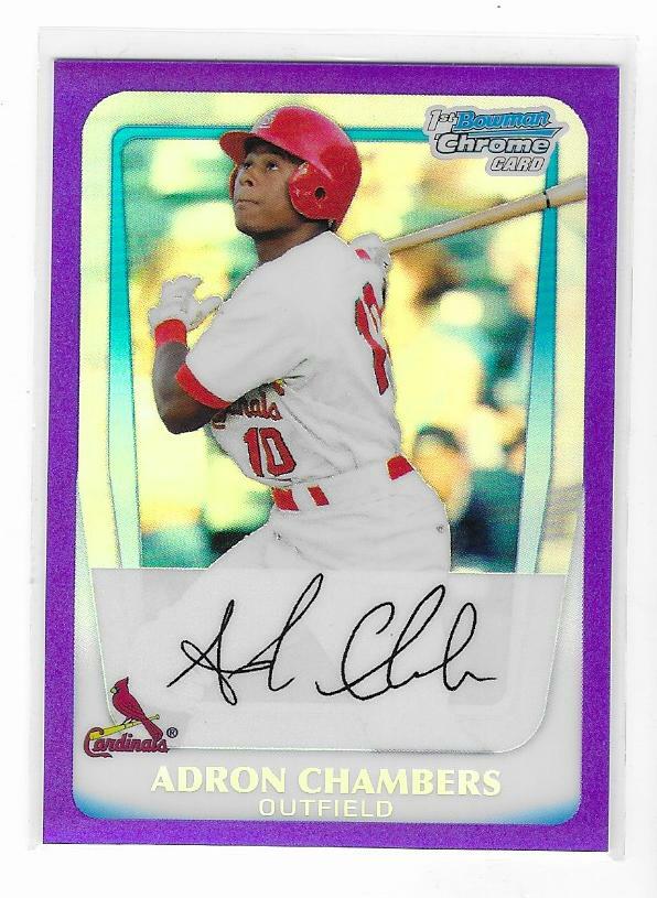 Adron Chambers 2011 BOWMAN CHROME PROSPECTS PURPLE REFRACTOR #BCP90 ...