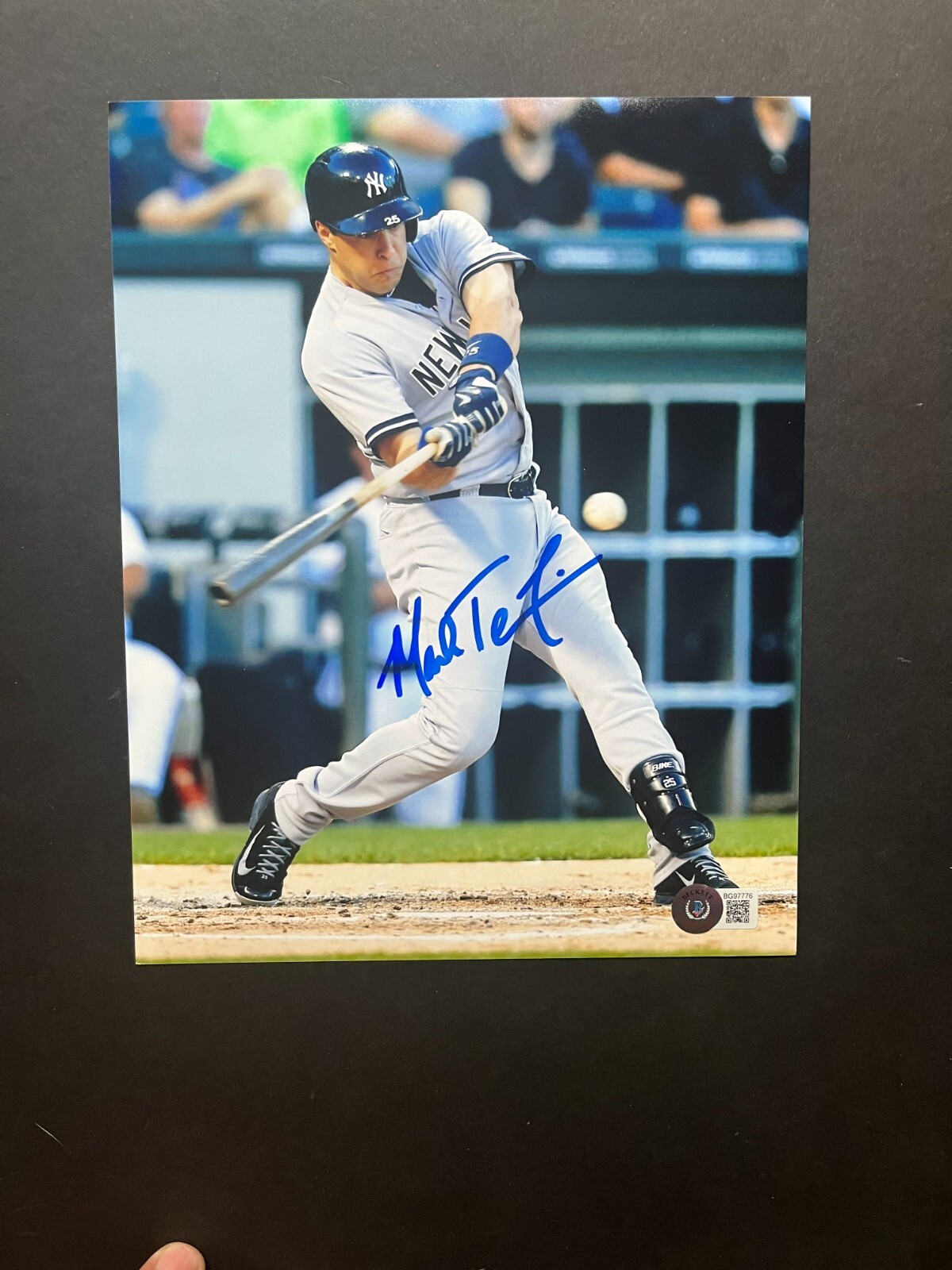 Mark Teixeira Hot! autographed signed Yankees Jeter 8x10 photo Beckett ...