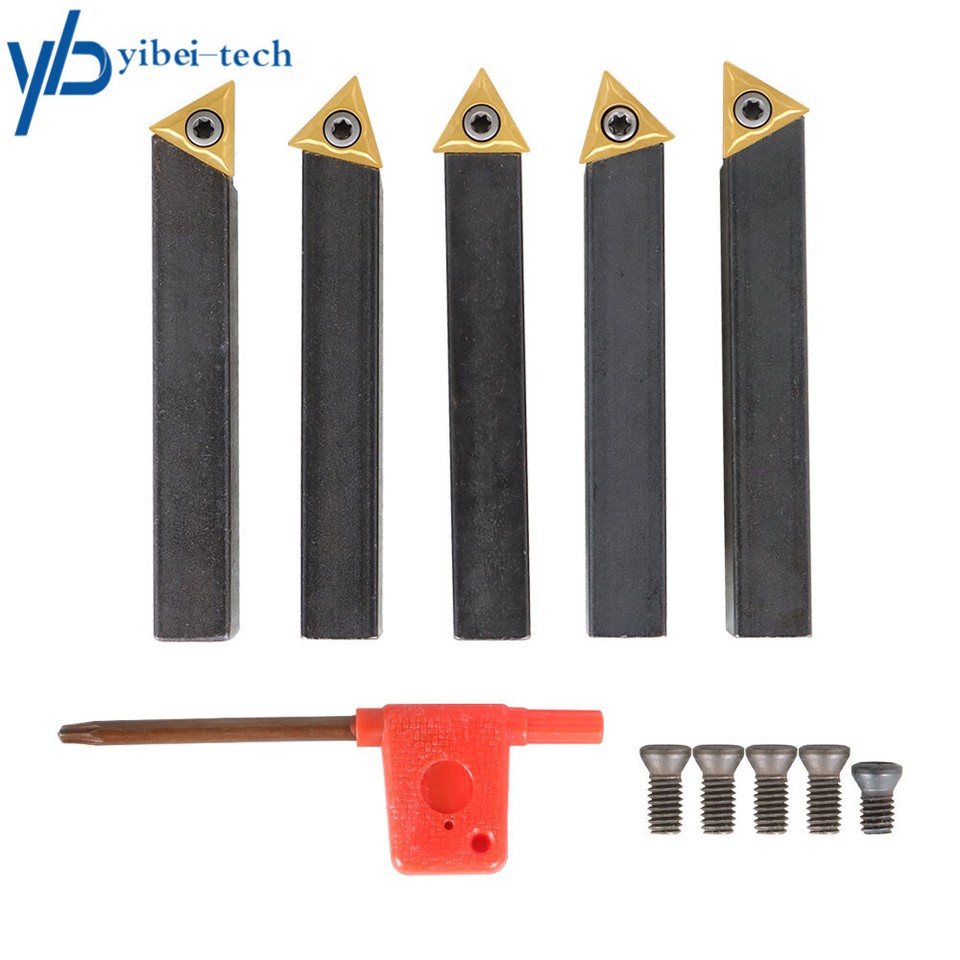 5 Pieces 1/2 "lathe indexable carbide insert Bits+turning tool bit ...