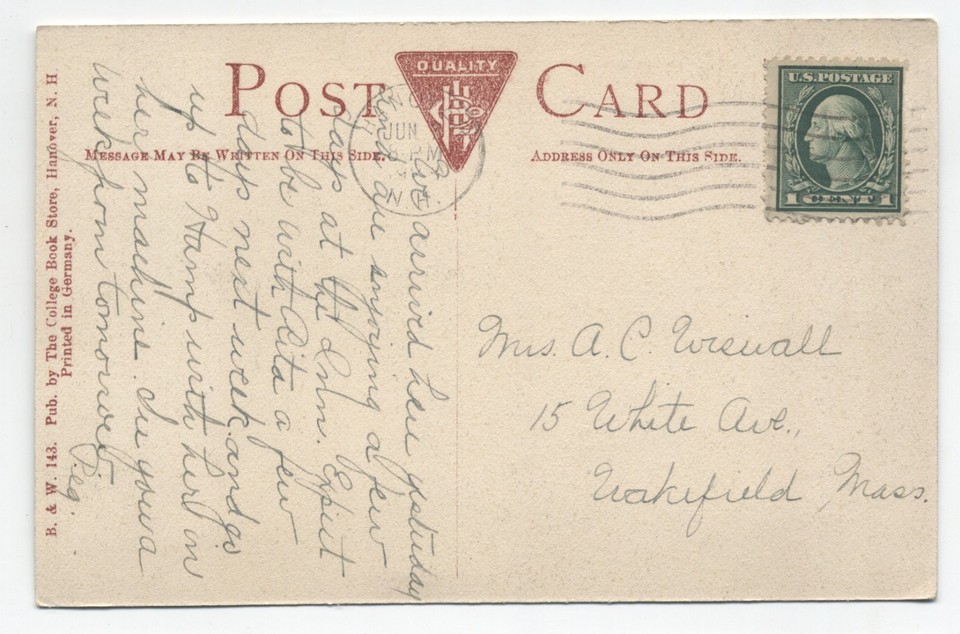 NH ~ Beta Theta Pi House HANOVER New Hampshire 1923 Dartmouth College ...