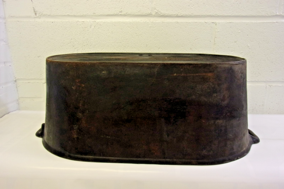 Large 25" Antique Cast Iron Boiler Turkey Ham Roaster Deep Fryer Kettle ...