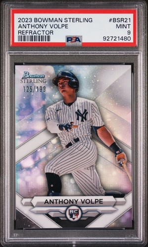 2023 Topps Bowman Sterling Anthony Volpe Rookie Refractor /199 - PSA 9 ...